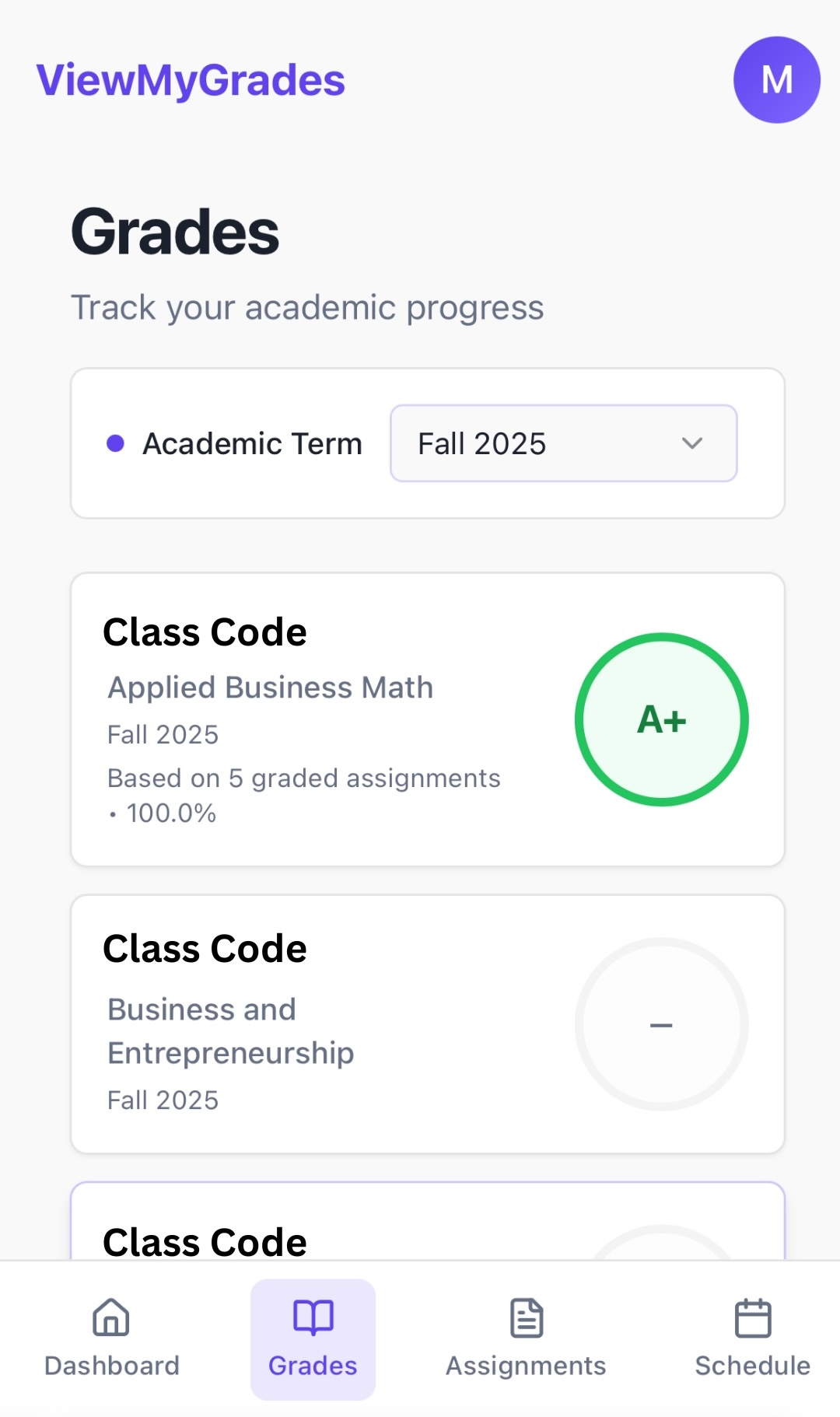 ViewMyGrades | Free Assignment & Grade Tracker for College Students